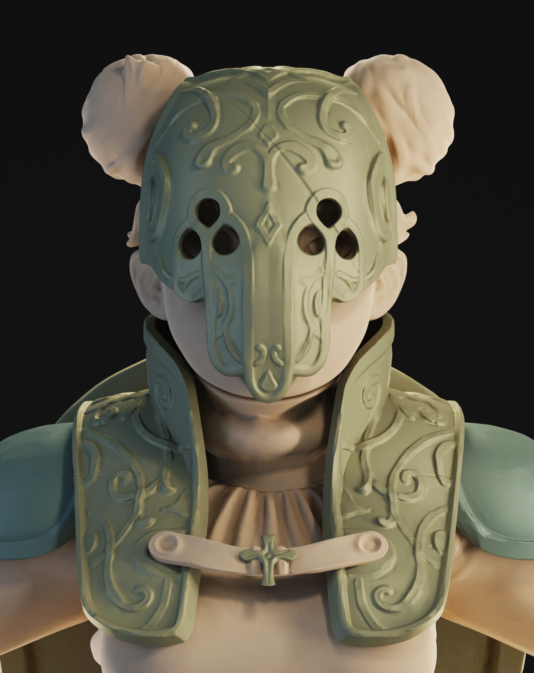 ArtStation - Eleanor - clay render