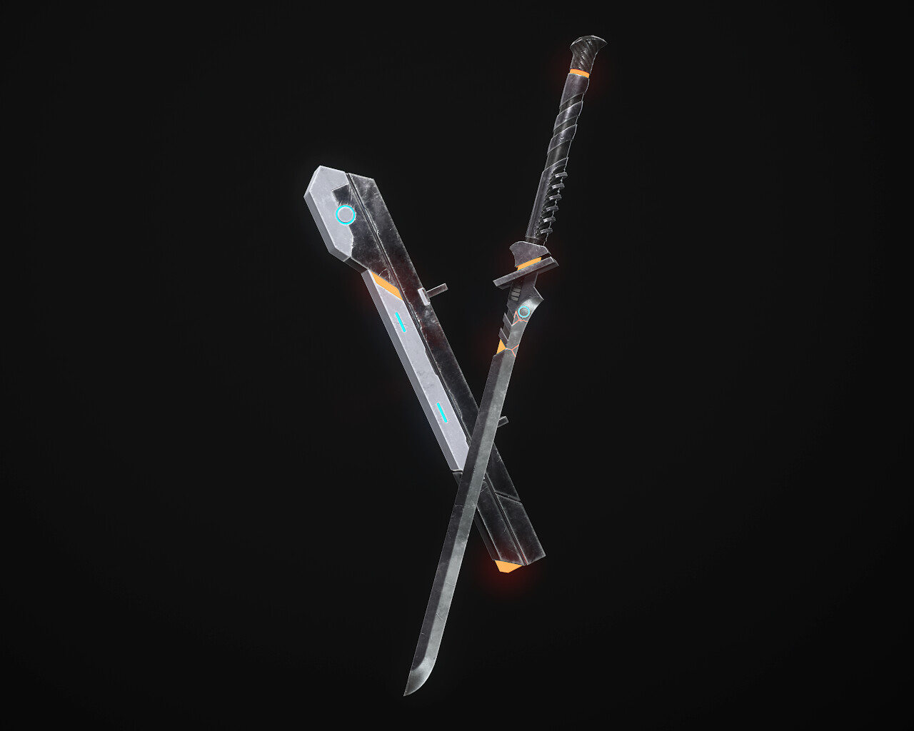 ArtStation - Cyber Ninjato Sword - Fanart