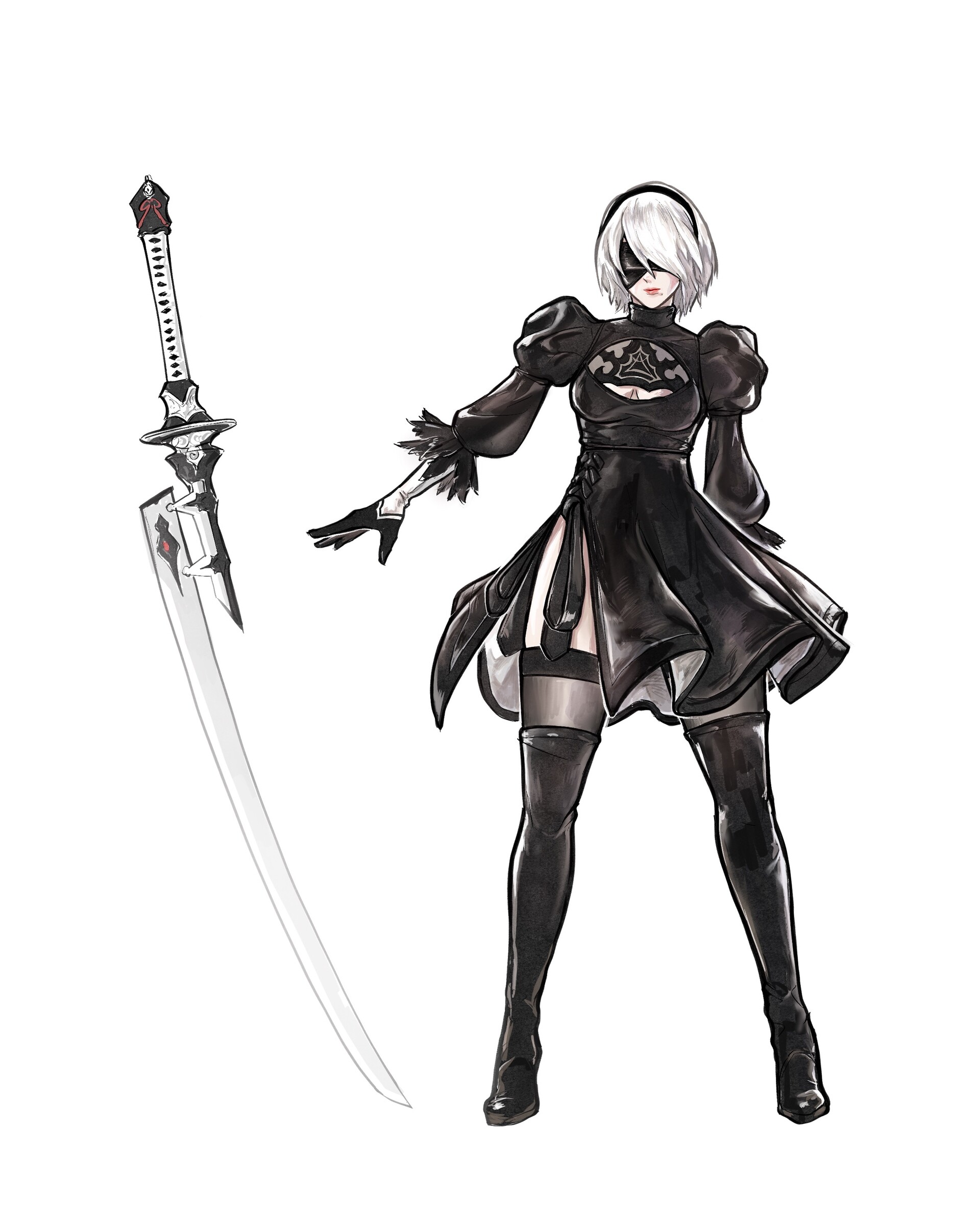 ArtStation - 2b nier automata study