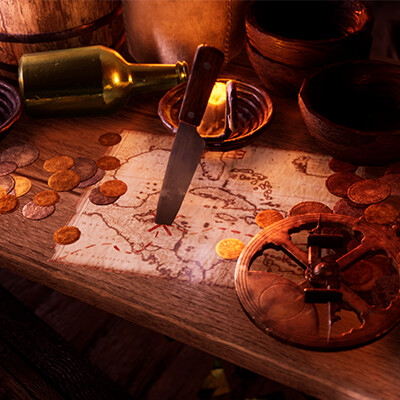 ArtStation - Pirate Ship - Lower Gun Deck (Revisited)