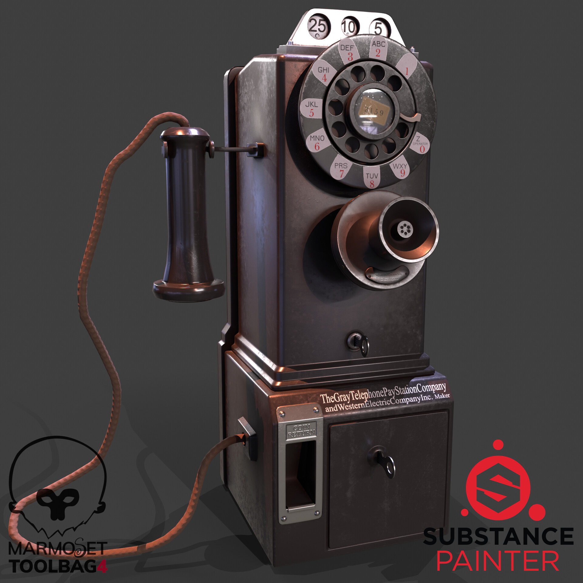 ArtStation - Vintage Pay phone