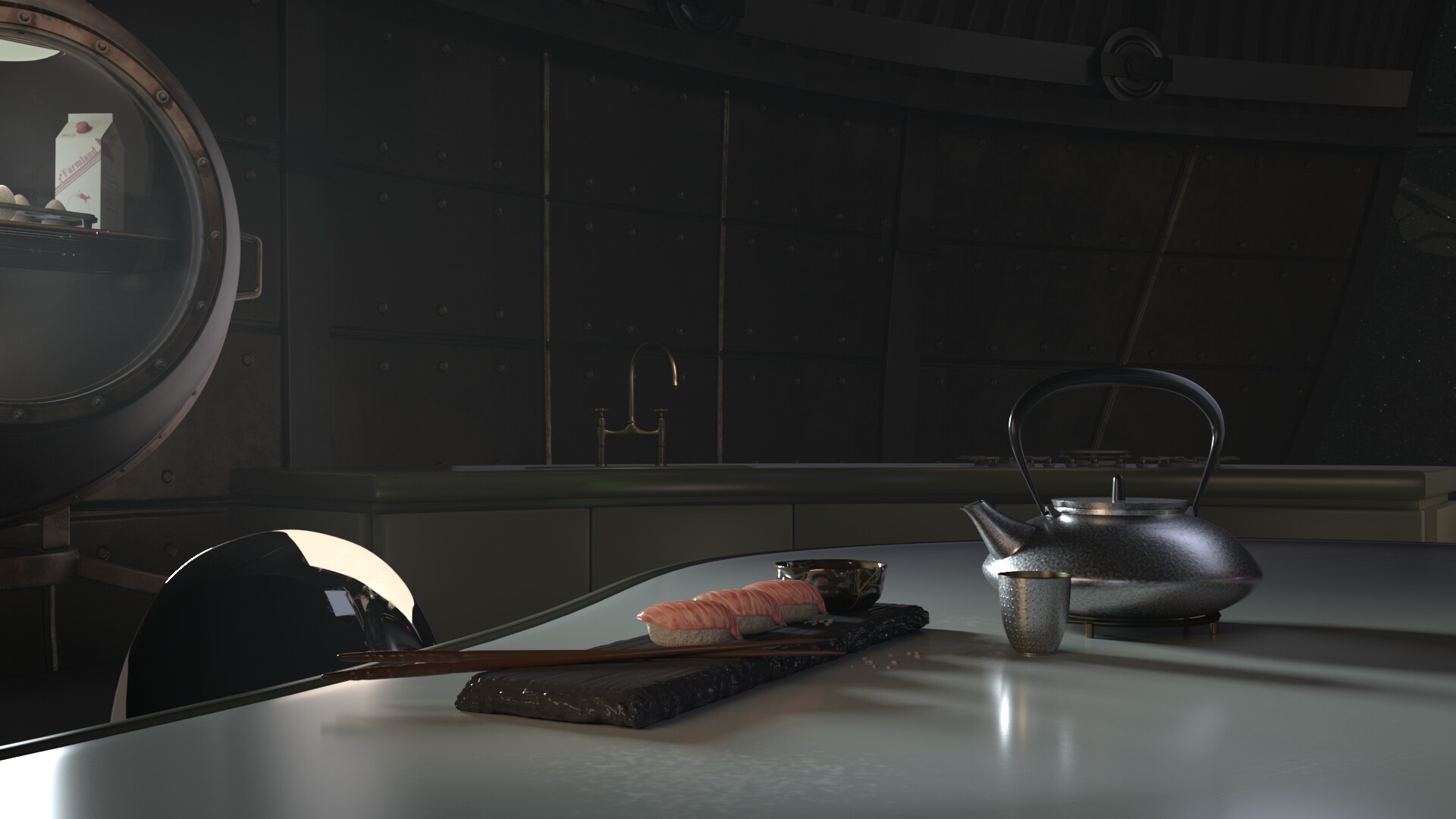 ArtStation - Stardust Observatory-Kitchen
