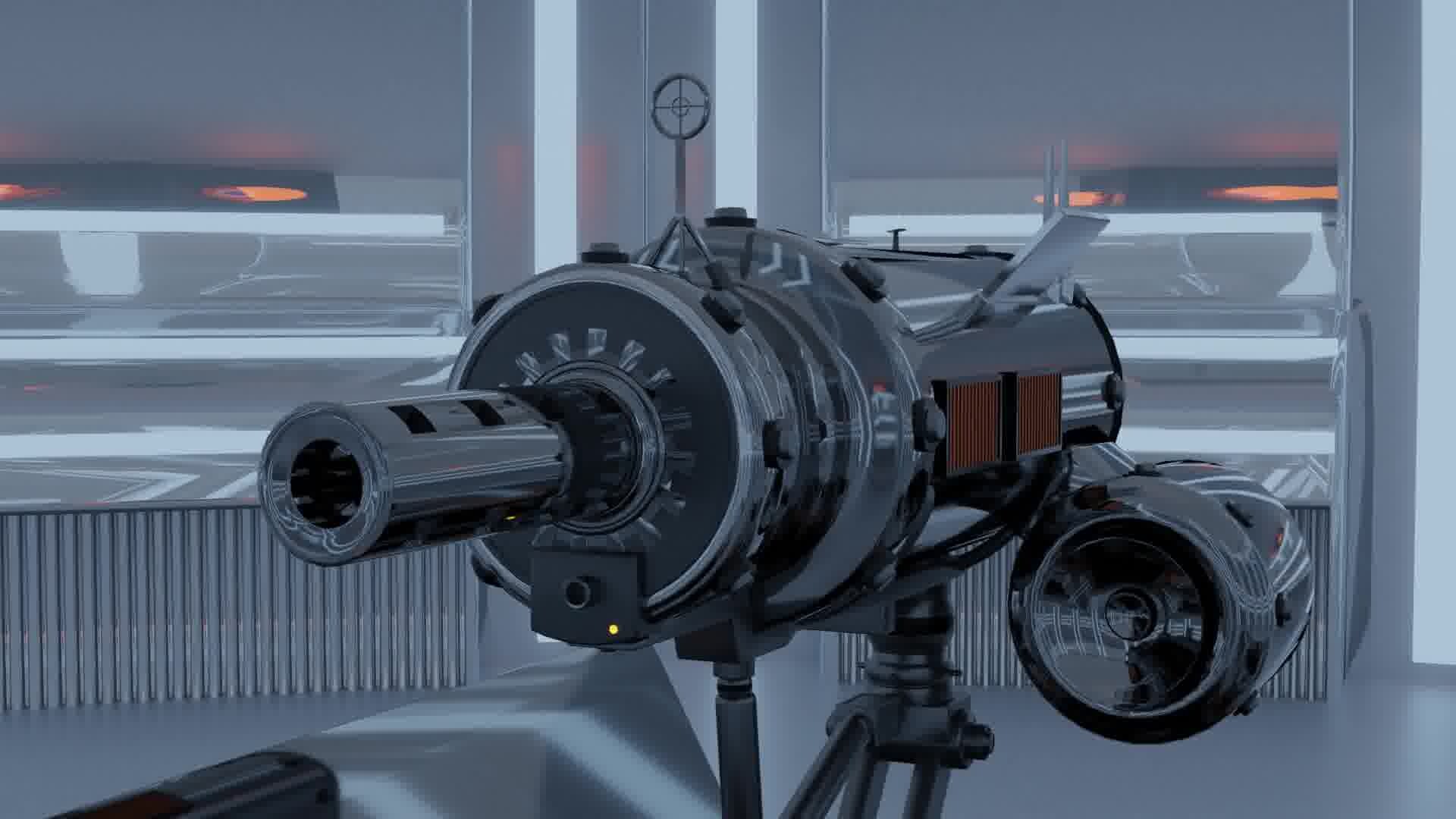 ArtStation - Mini Turret Gun (Animation)