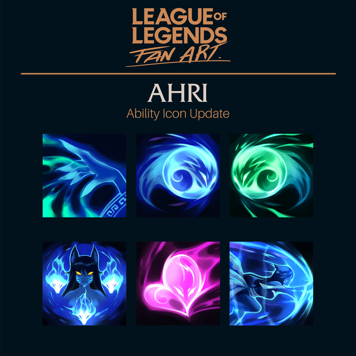 ArtStation - Ahri Icon Kit Fan Update