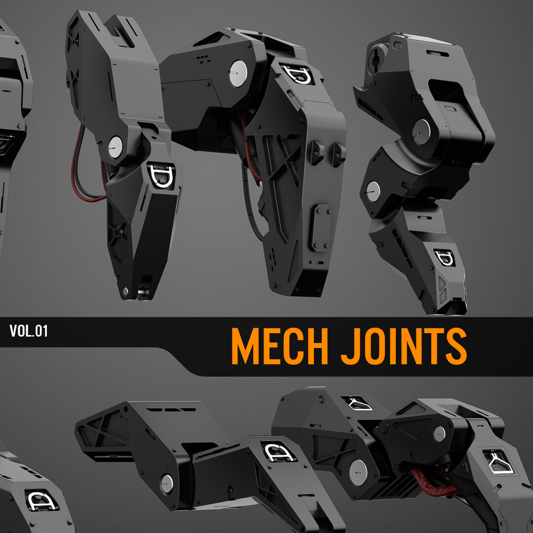 ArtStation - Mech Joints - Kitbash Vol.01