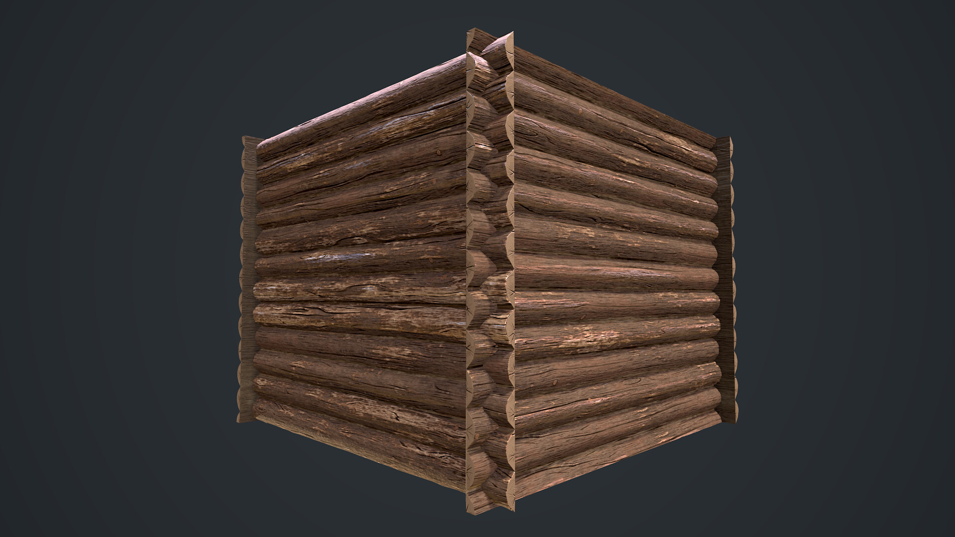 ArtStation - Log wood wall