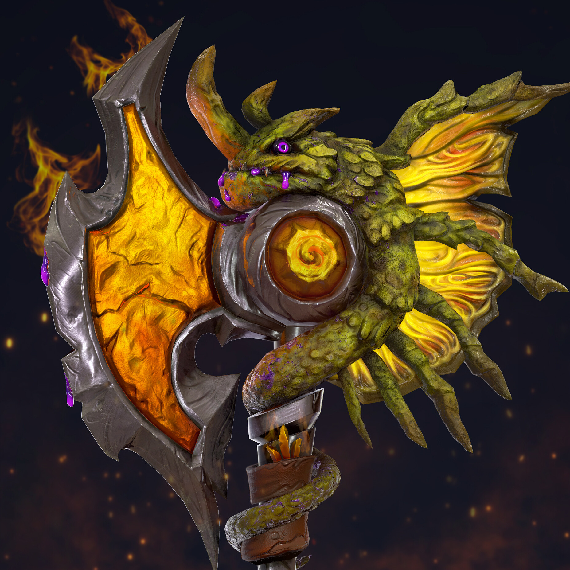 ArtStation - Insect Weapon: Toxic Axe