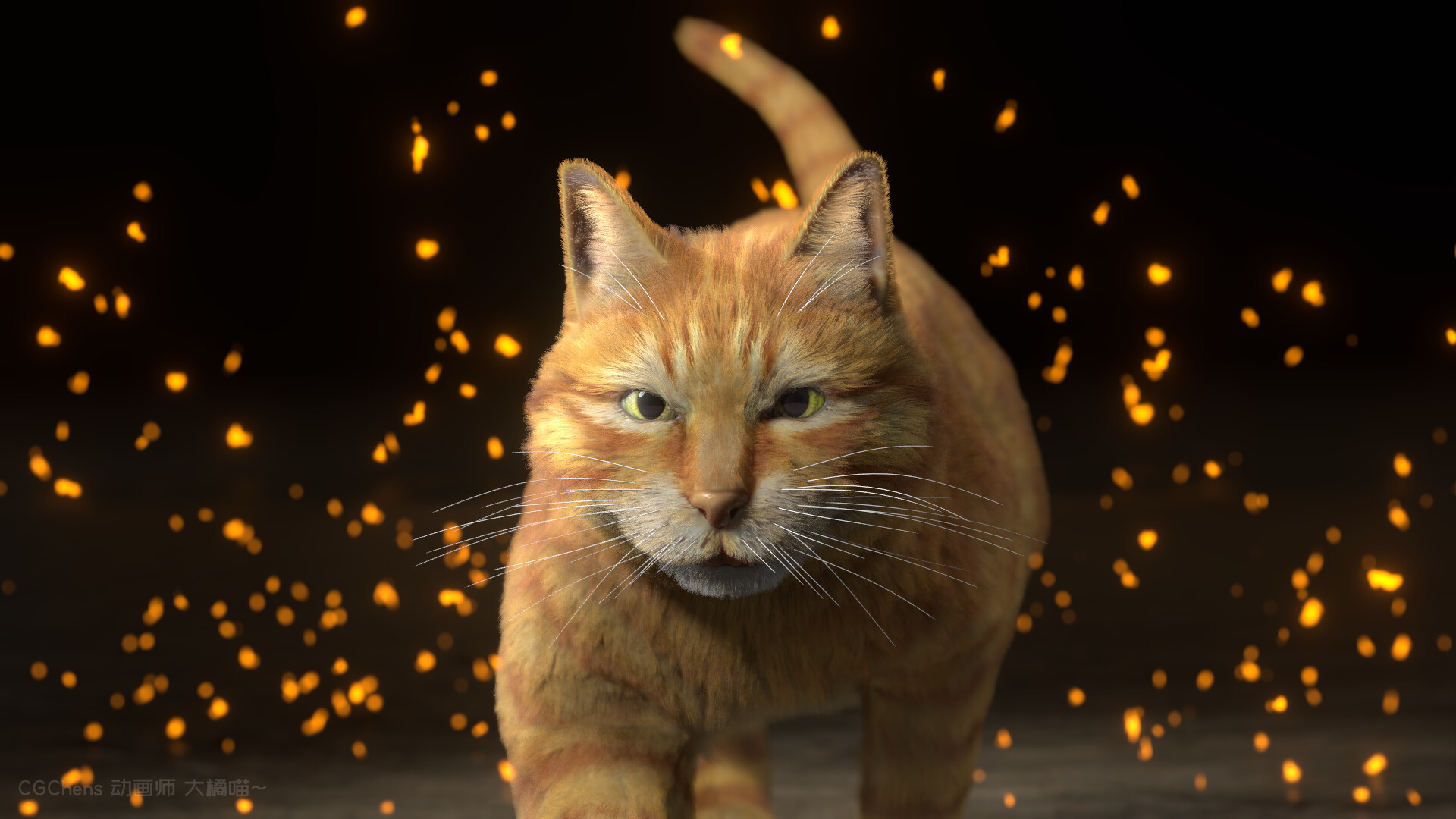 ArtStation - Fire cat/ Meozilla