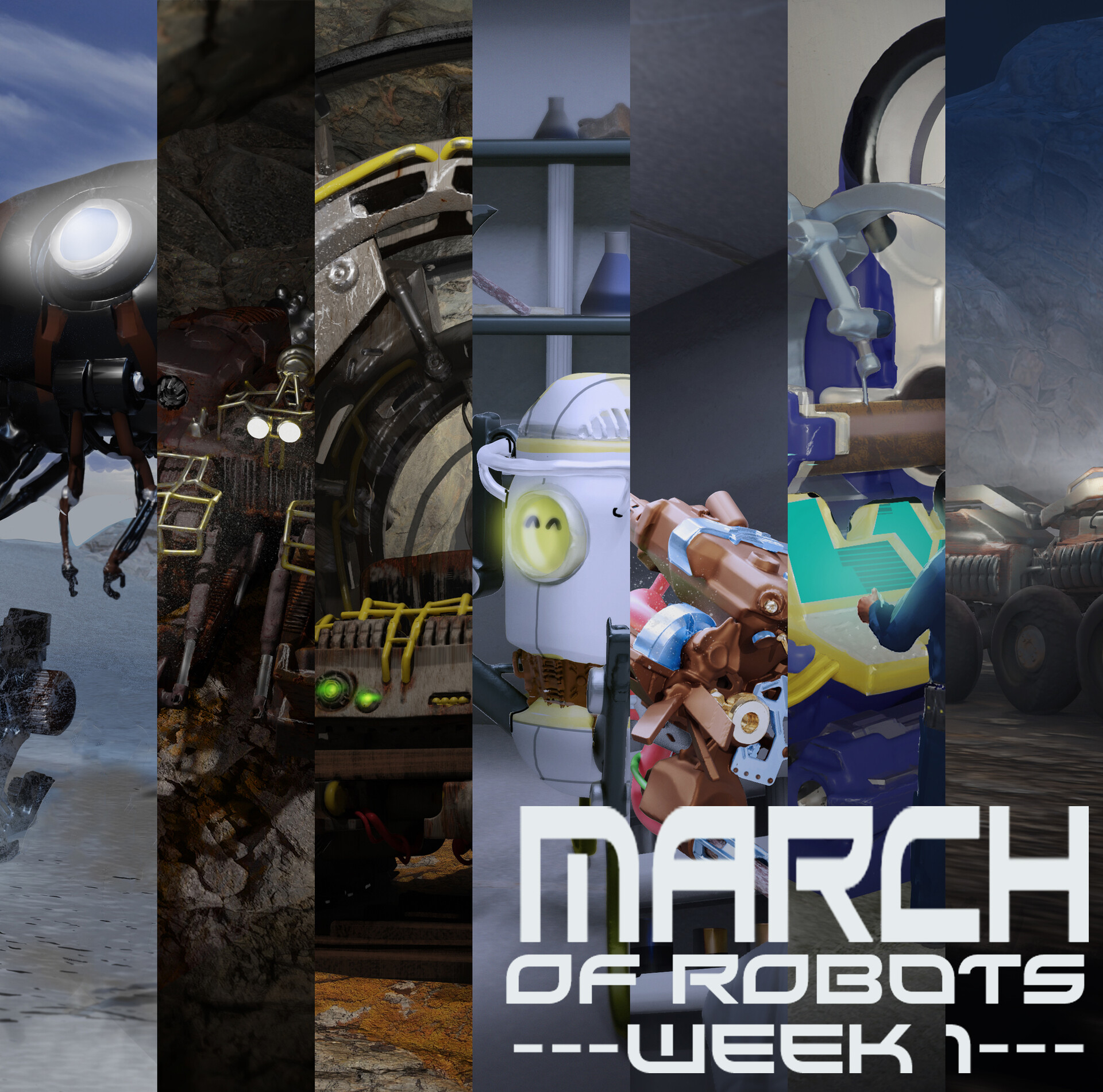 ArtStation - MARCH OF ROBOTS 2021- Week 01