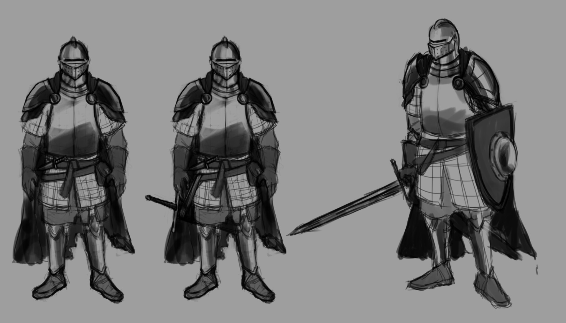 ArtStation - Knight concept sketches