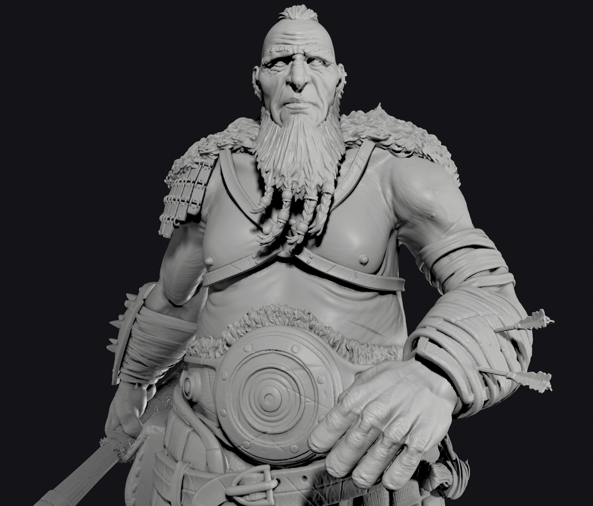 ArtStation - Thon'Dah the Giant [Fantasy 'Miniature' sculpt]