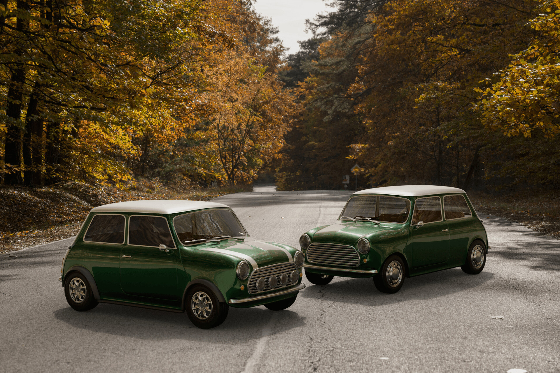 ArtStation - Austin Mini Cooper - 1968 - Free download 3D model