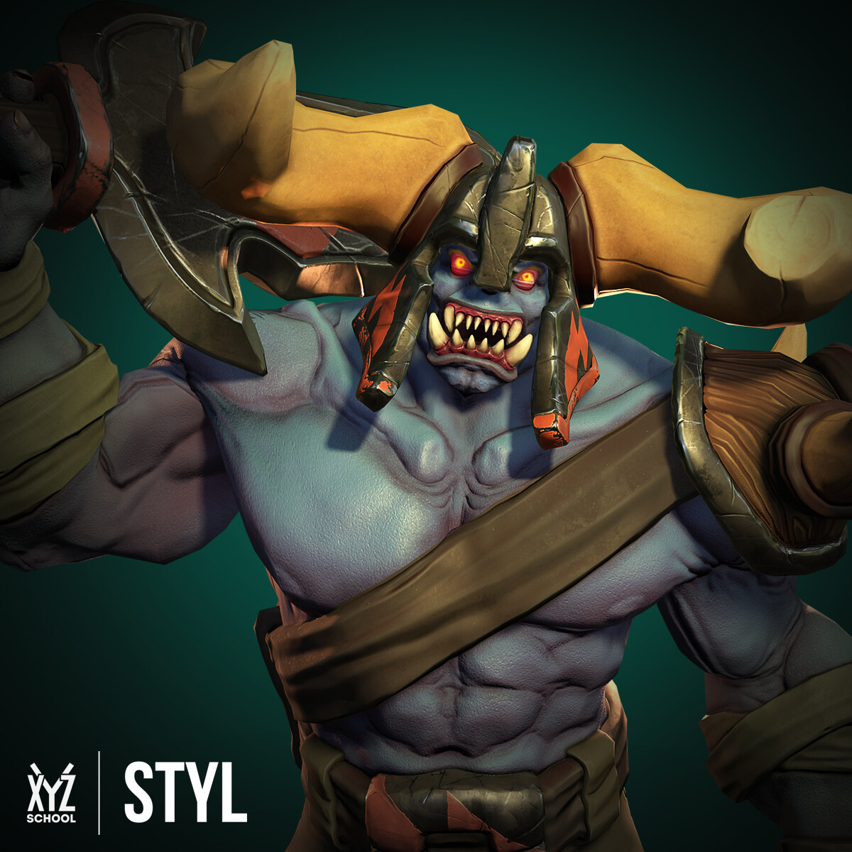 ArtStation - Orcish orc. Stylized character. FINAL. STYL2. 2nd WAWE. XYZ school.