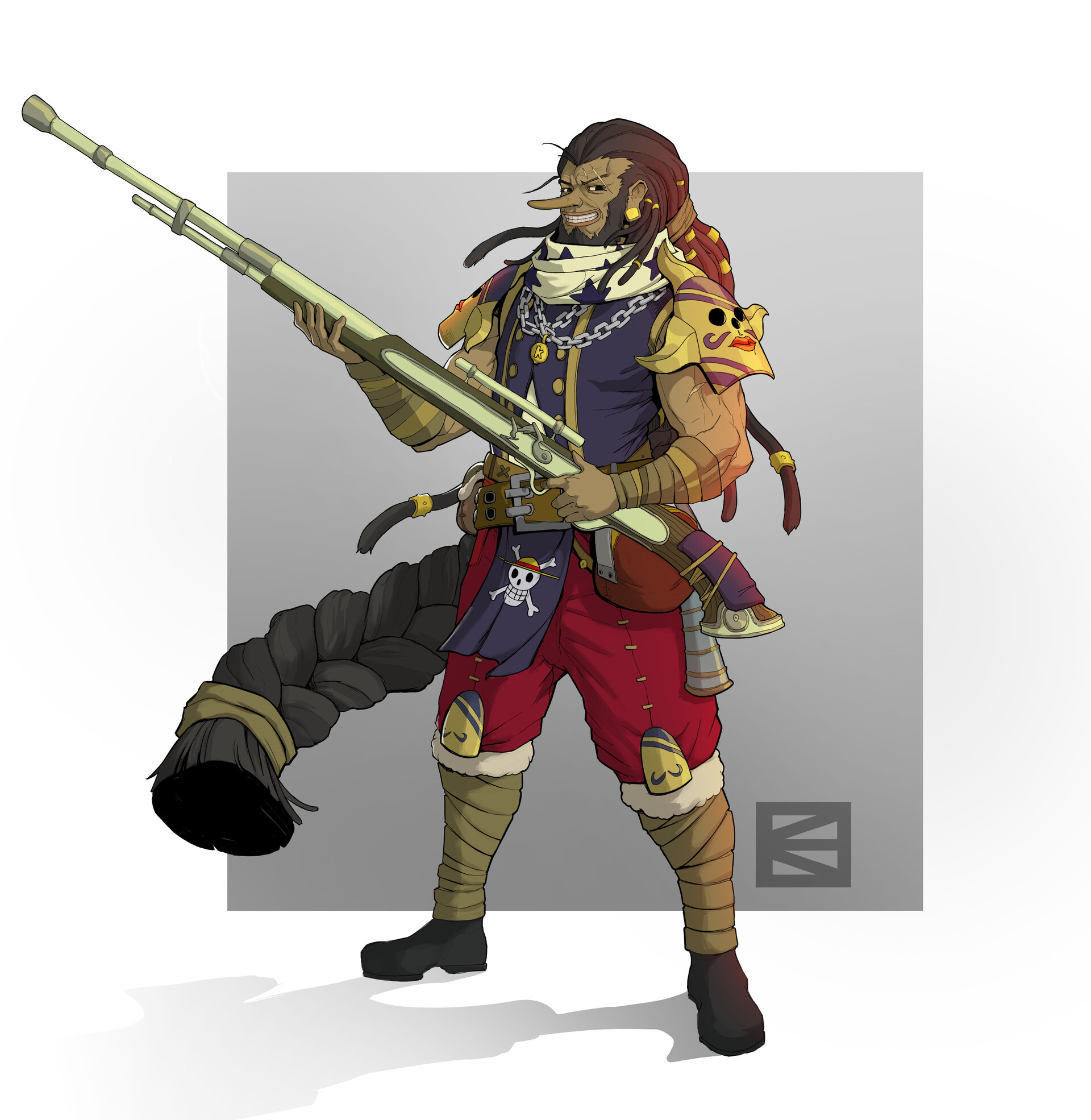 ArtStation - "God" Usopp, Sniper of the Straw Hat pirates.