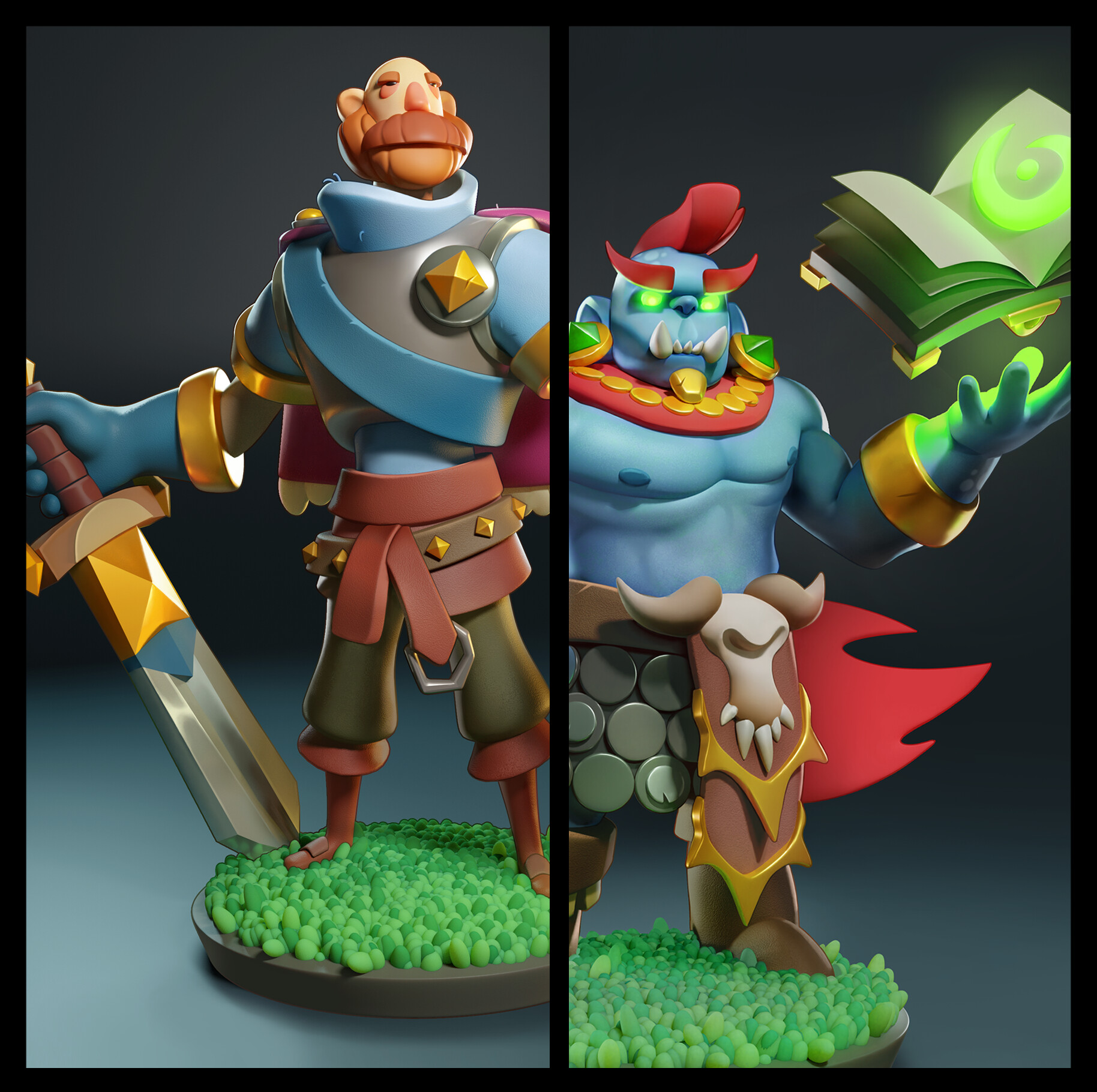 ArtStation - Knight & Warlock