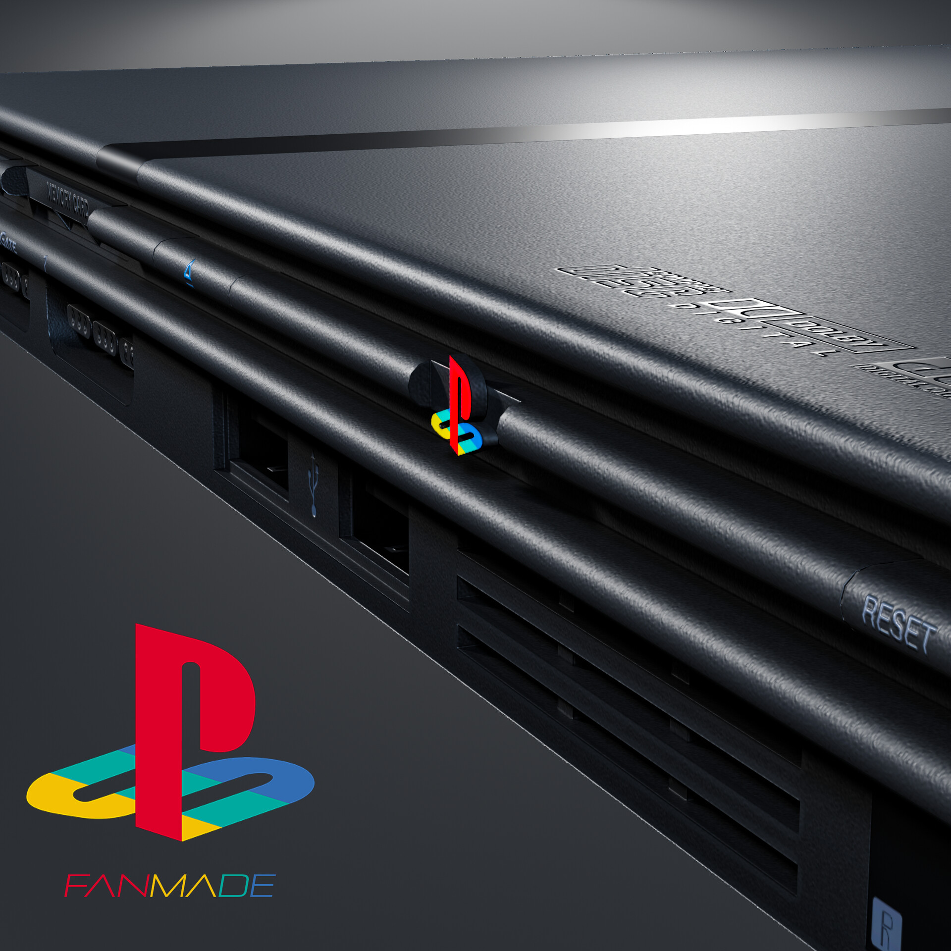 ArtStation - Playstation 2 Slim - Fan Work