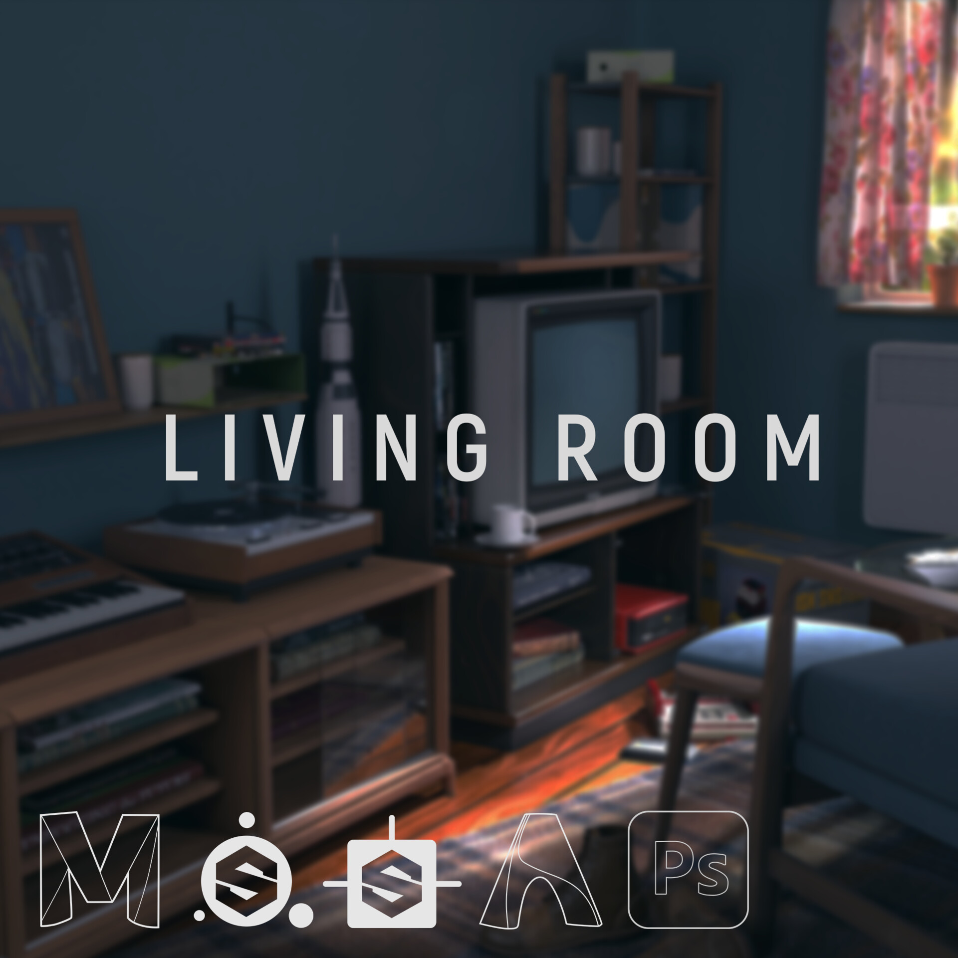 ArtStation - Living room scene