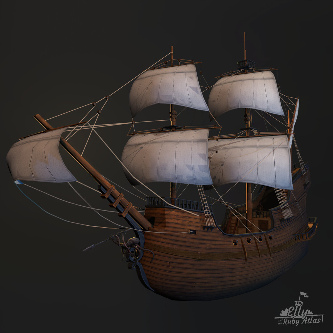 ArtStation - Elly and the Ruby Atlas - Ship