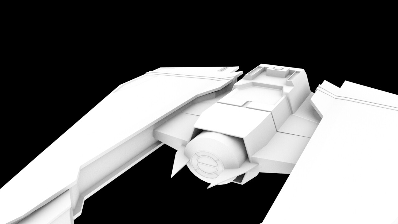 ArtStation - StarShip - Old Republic style Wireframe / Ambient Occlusion