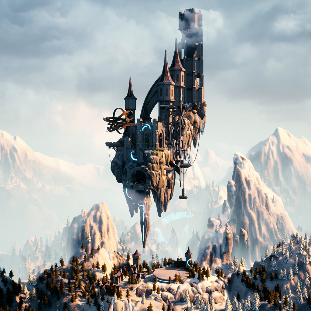 ArtStation - Merlin's cave - Exterior