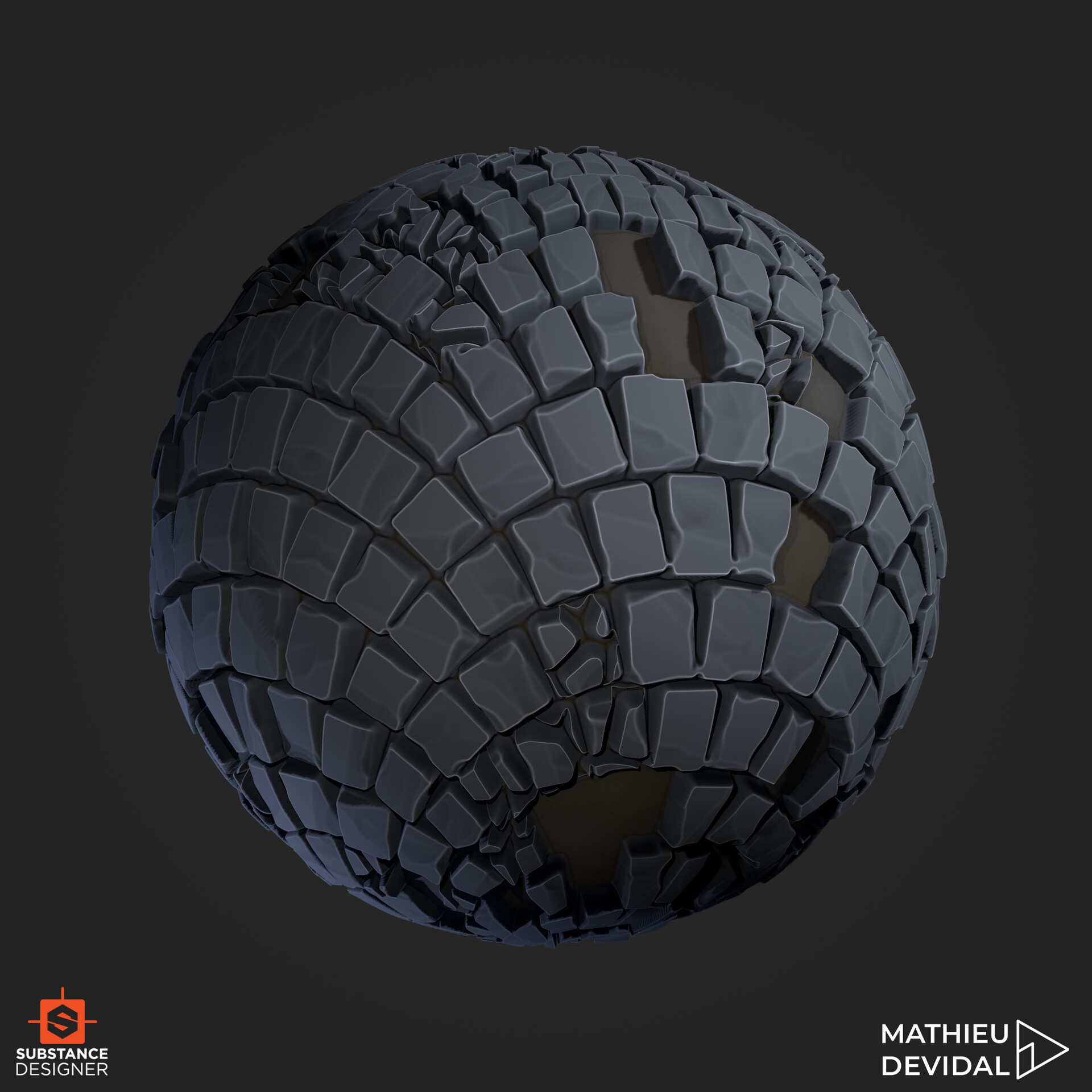 ArtStation - Stylized Pavement Arc Material - Substance Designer