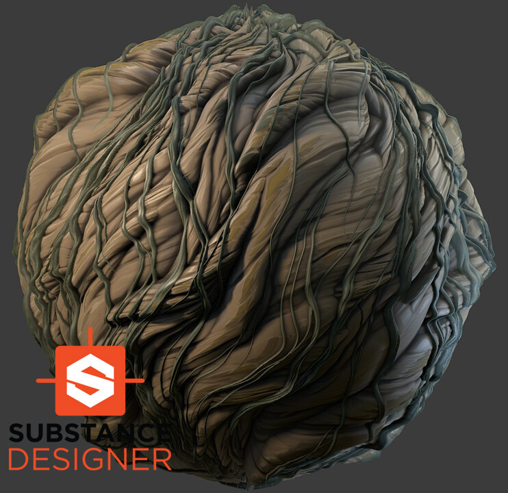 ArtStation - Stylized Roots Material - Substance Designer