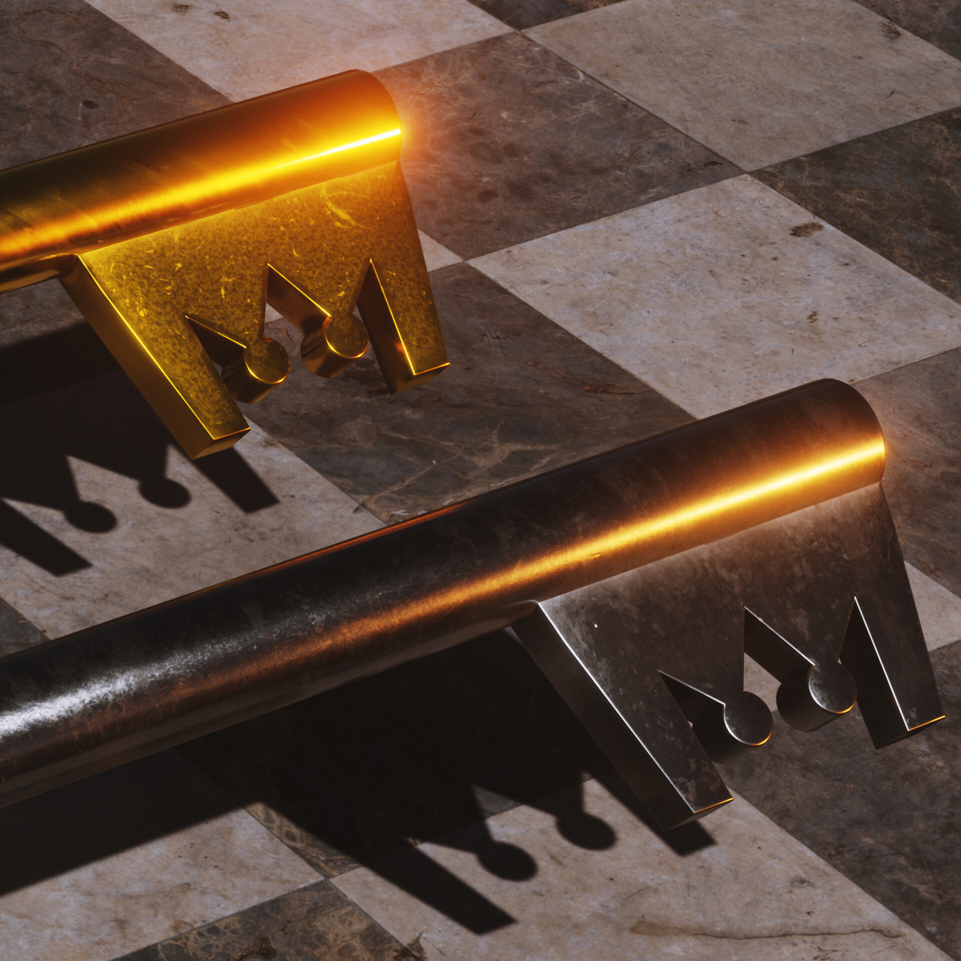 ArtStation - Kingdom Key & Kingdom Key D - Kingdom Hearts Fan Art