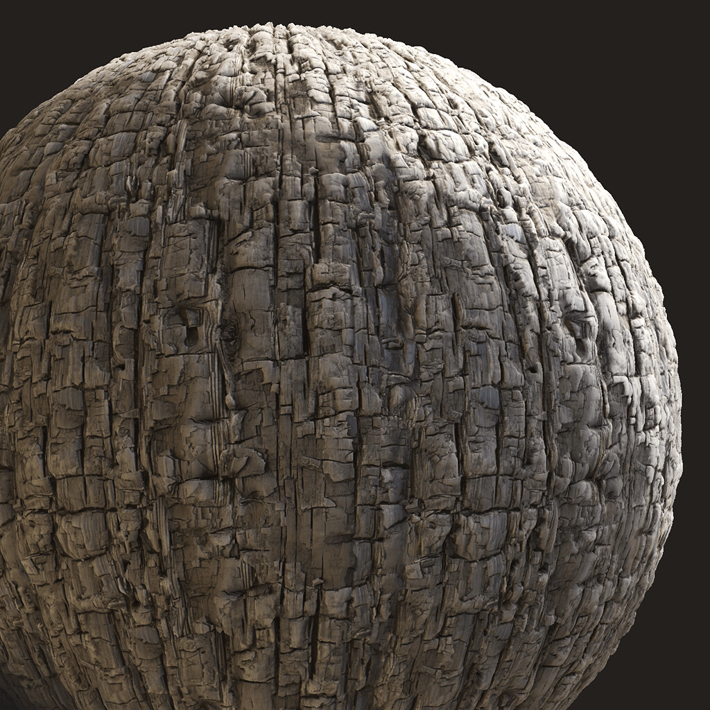 ArtStation - Surface Material - Charred Wood