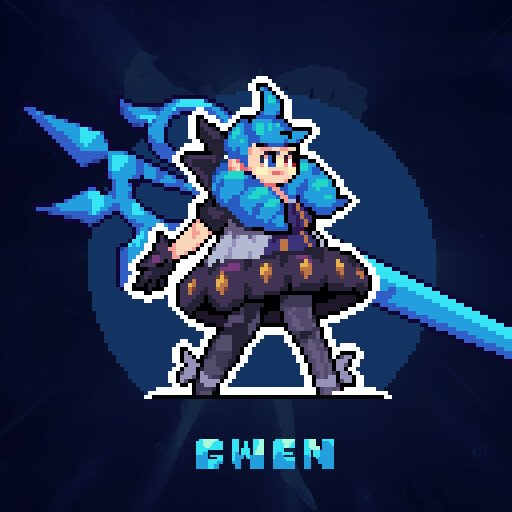 ArtStation - Fanart LOL Gwen in pixelart