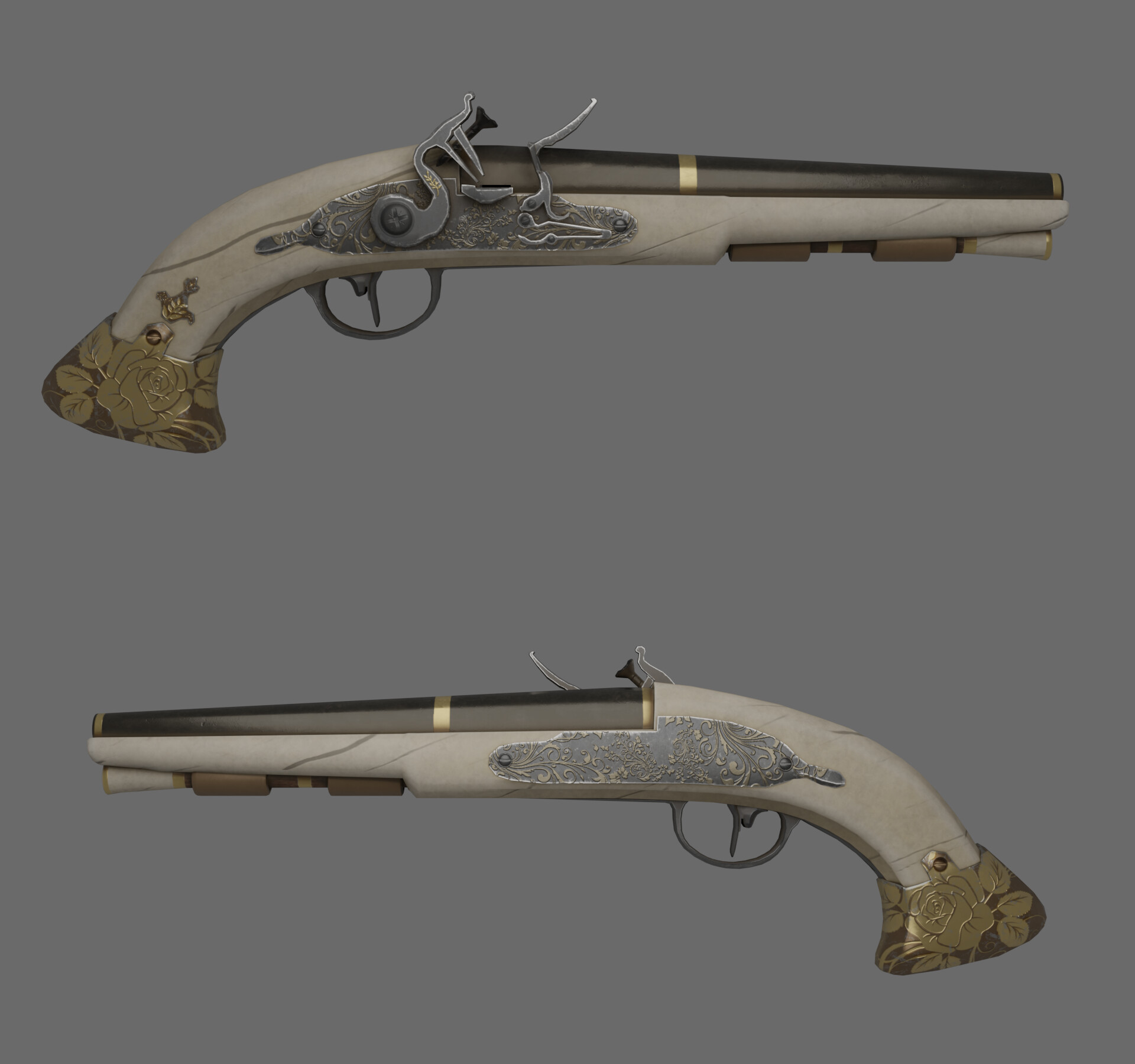 ArtStation - Flintstock Pistol