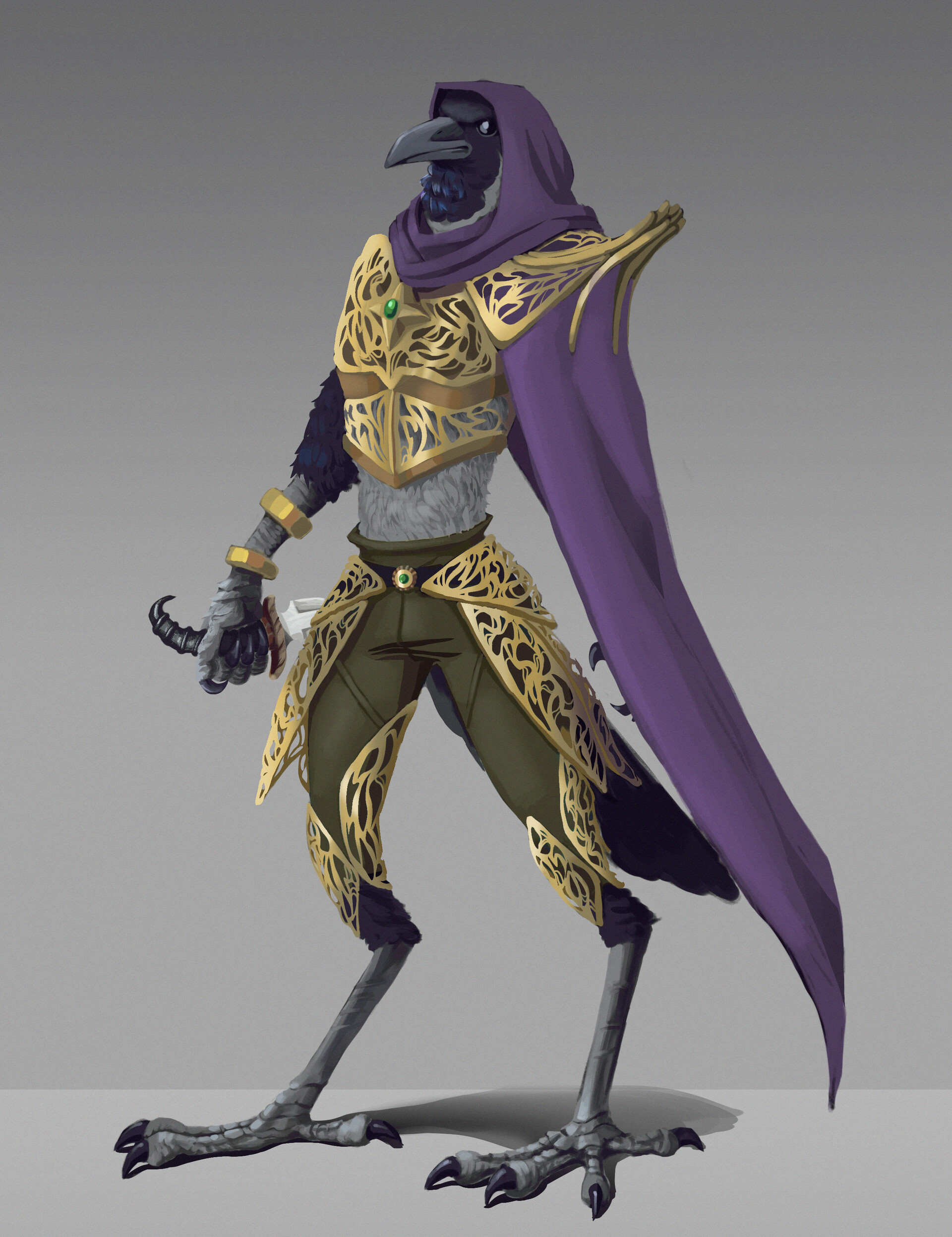 ArtStation - Hooded crow knight