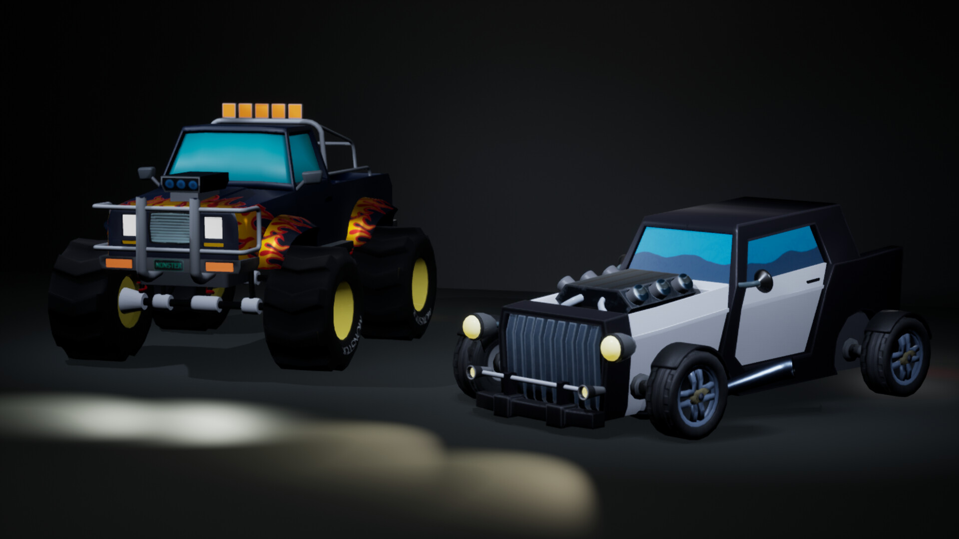 ArtStation - Micro Machines: Hot rod and Truck