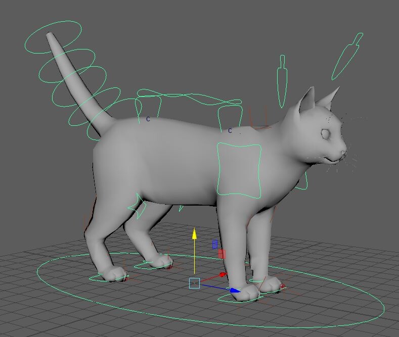 ArtStation - Rigging and animation cat (Not finished)