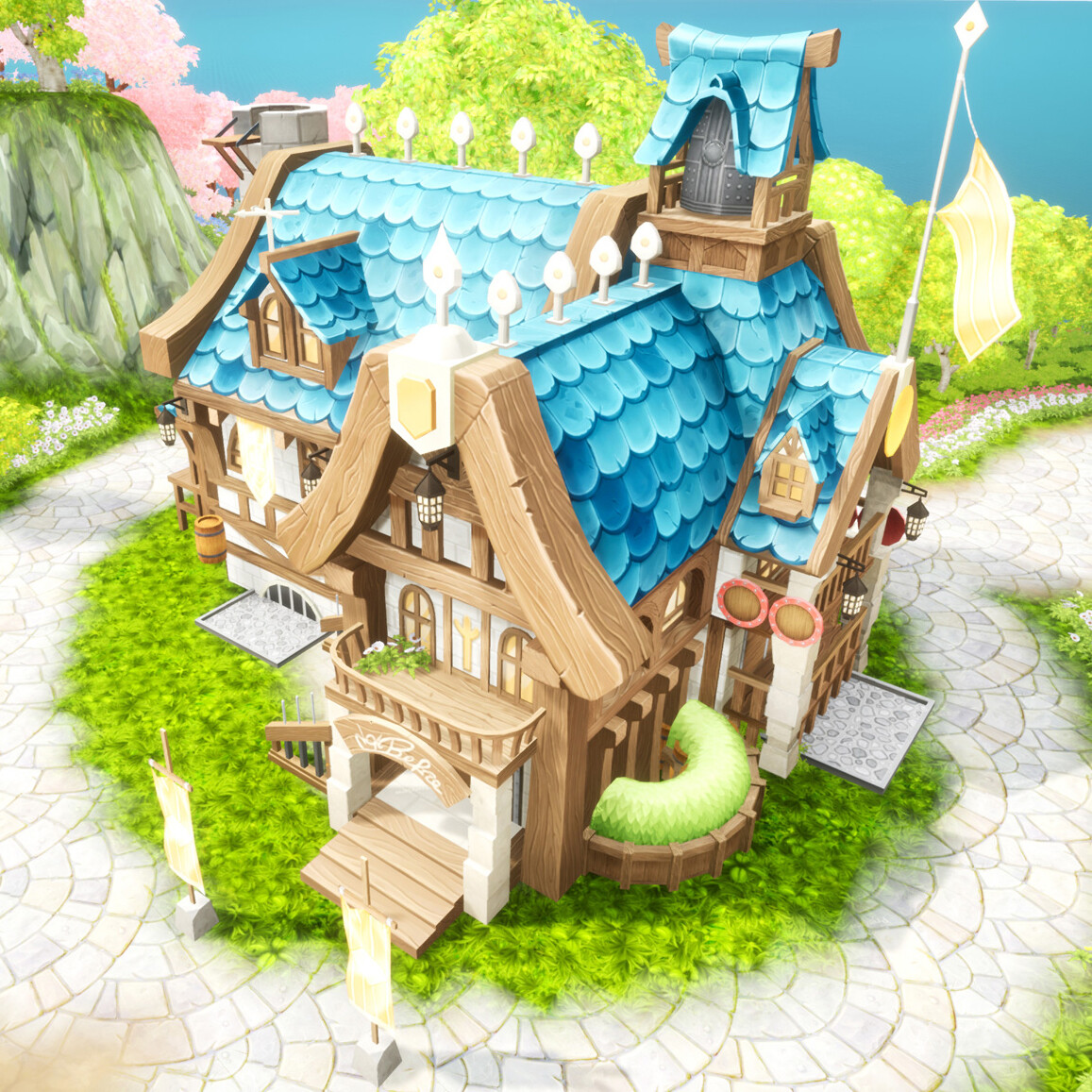 ArtStation - Casdual Blue House