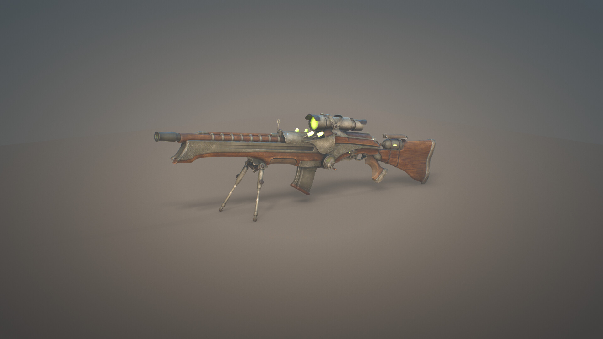 ArtStation - Dieselpunk Sniper Rifle