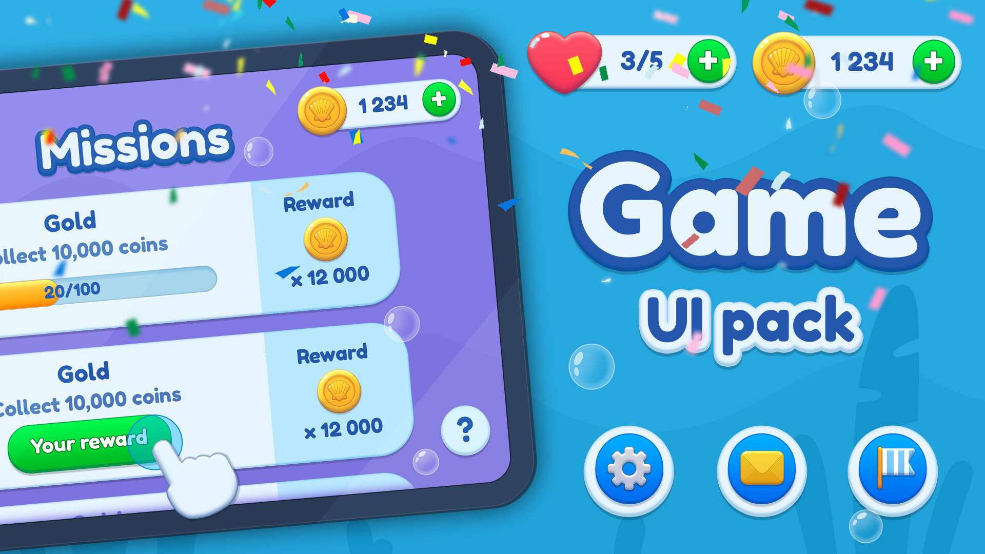 ArtStation - Casual GUI/ Mobile game UI pack