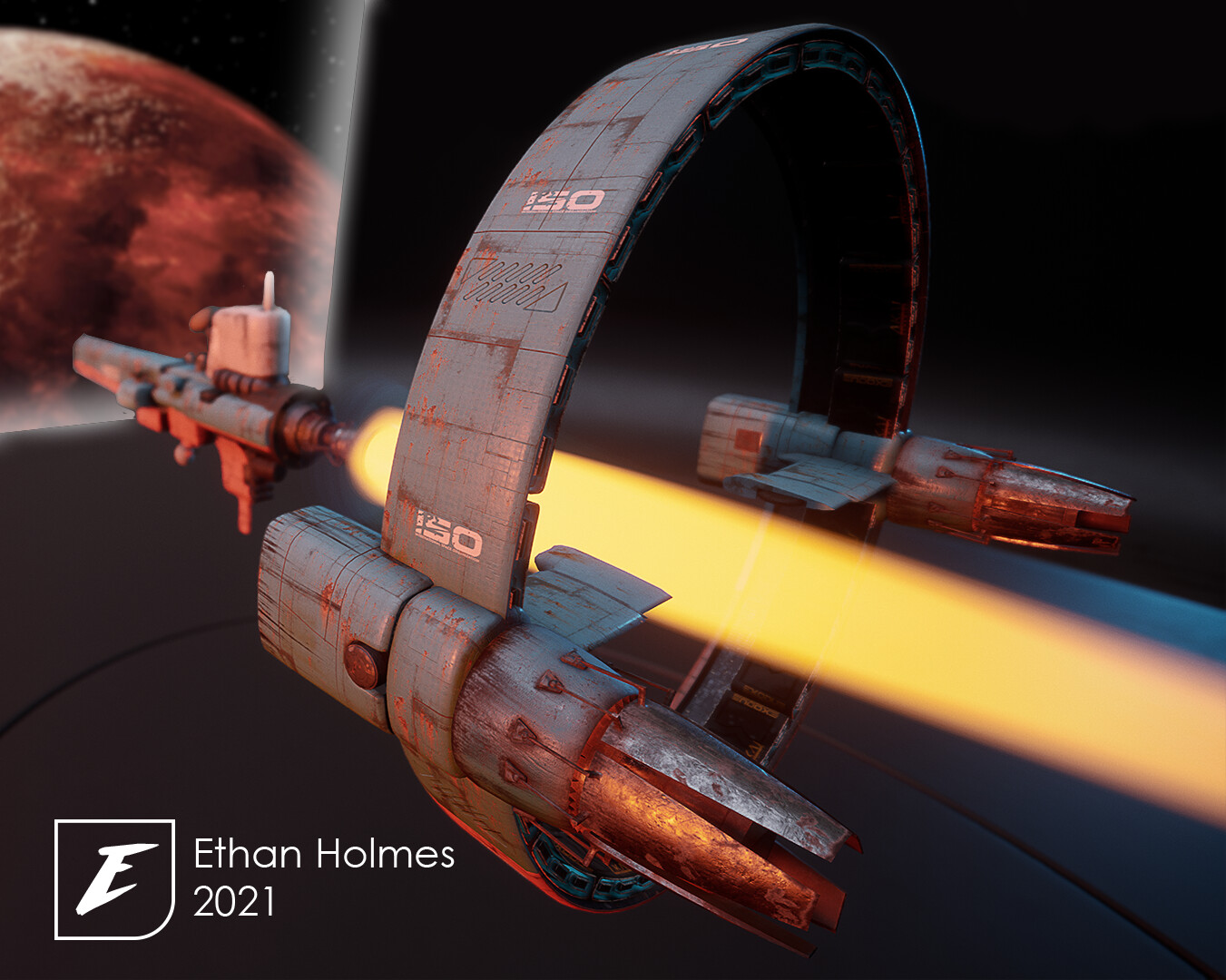 ArtStation - Long Haul Space Freighter