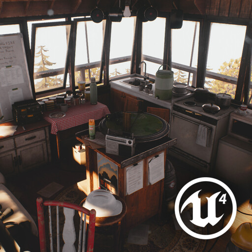 ArtStation - Fire Lookout [INTERIOR]