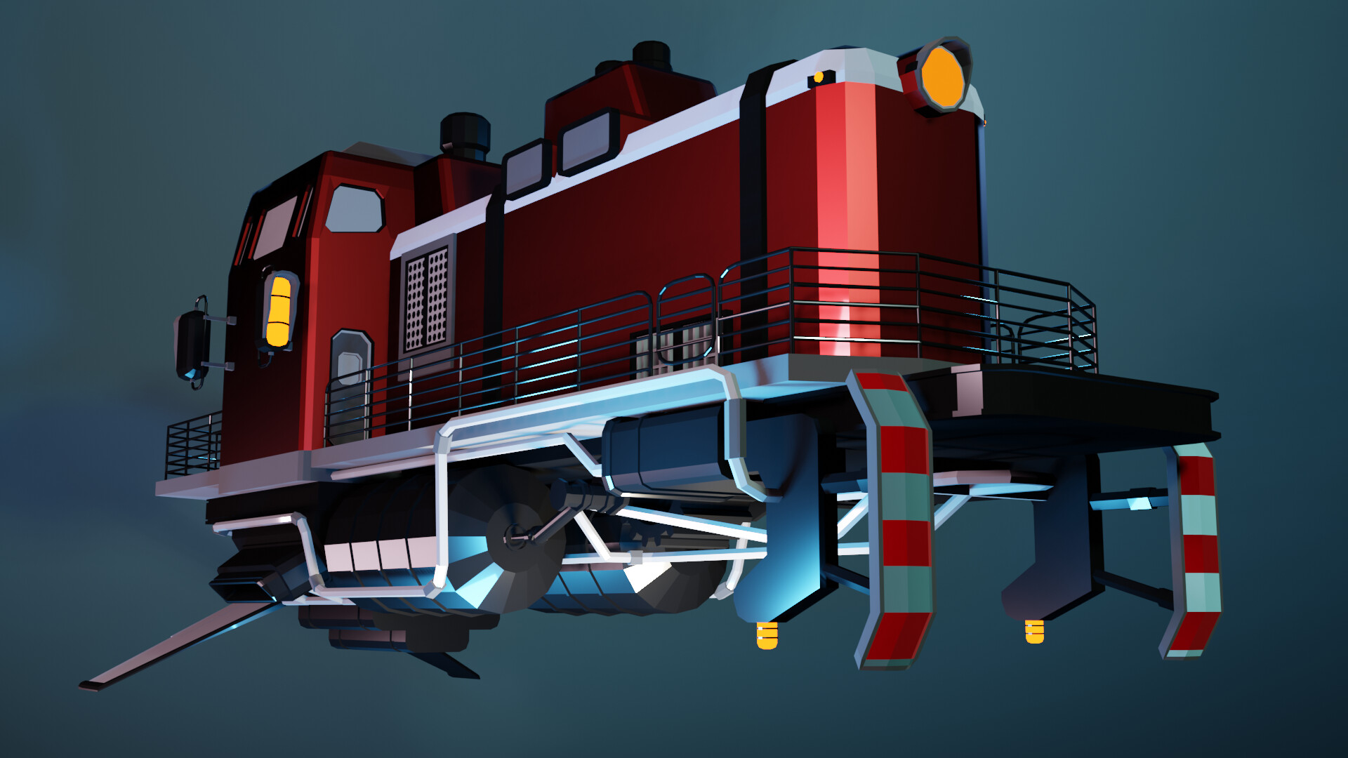ArtStation - Diesel locomotive of the future