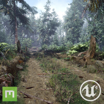 ArtStation - Forest Path Megascans Scene