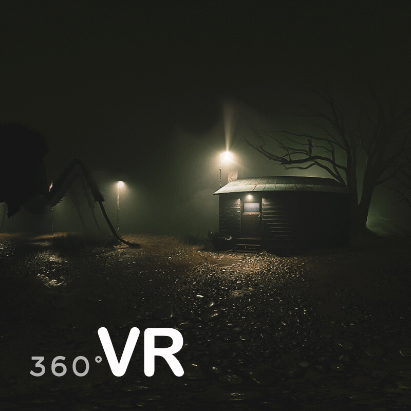 ArtStation - Isolated Backyard creepy 360 panorama