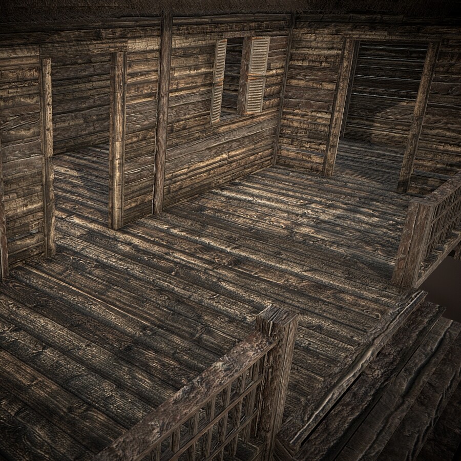 ArtStation - Medieval Wooden Shack 05