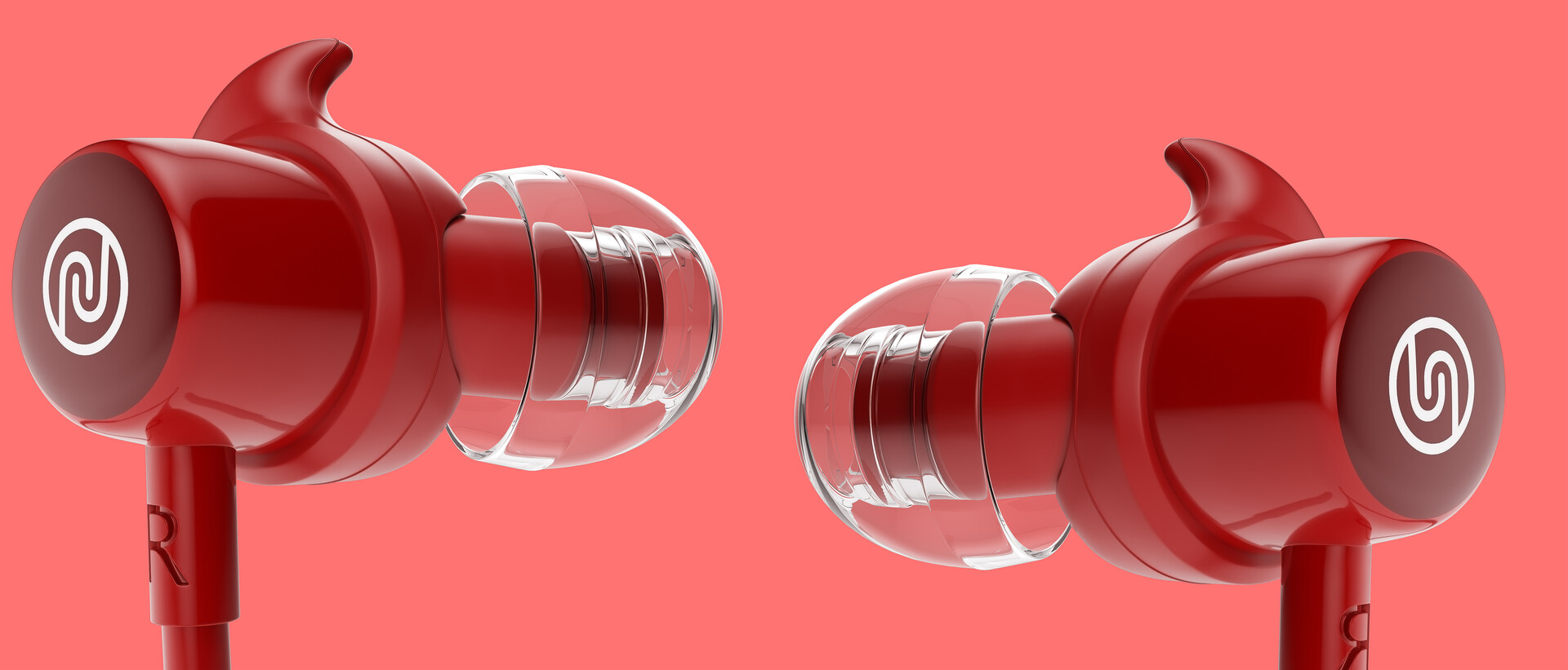 ArtStation - Red wired earphones