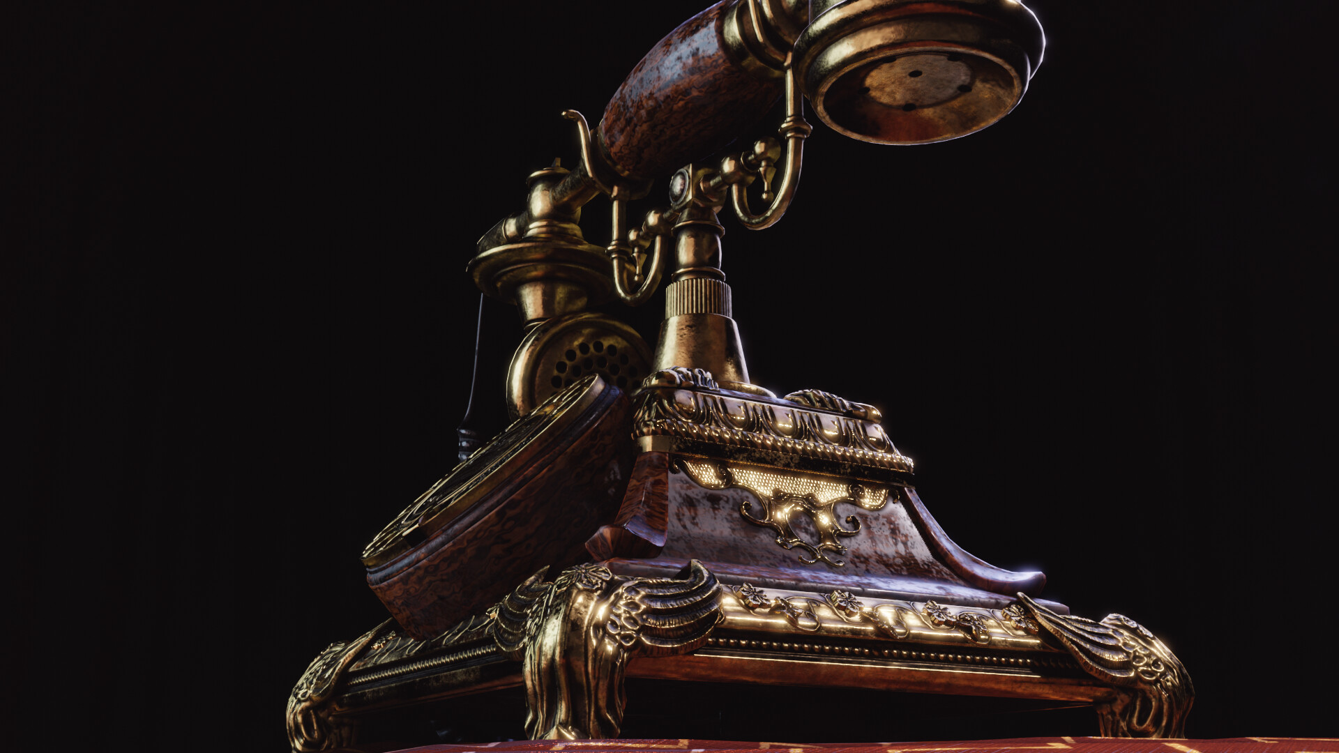 ArtStation - 1921 Victorian Style Rotary Telephone