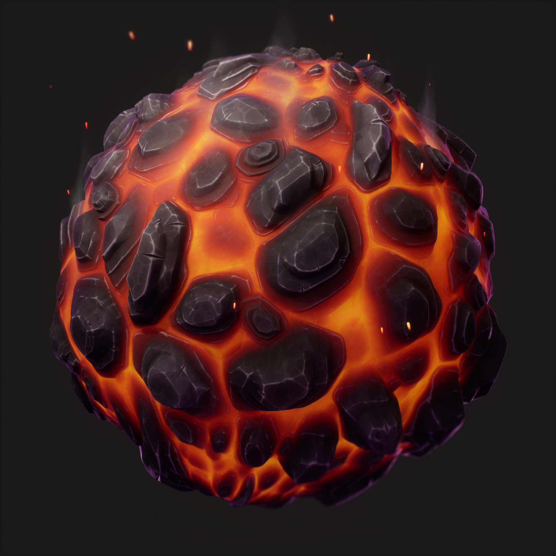 ArtStation - Substance Study - Lava Stones