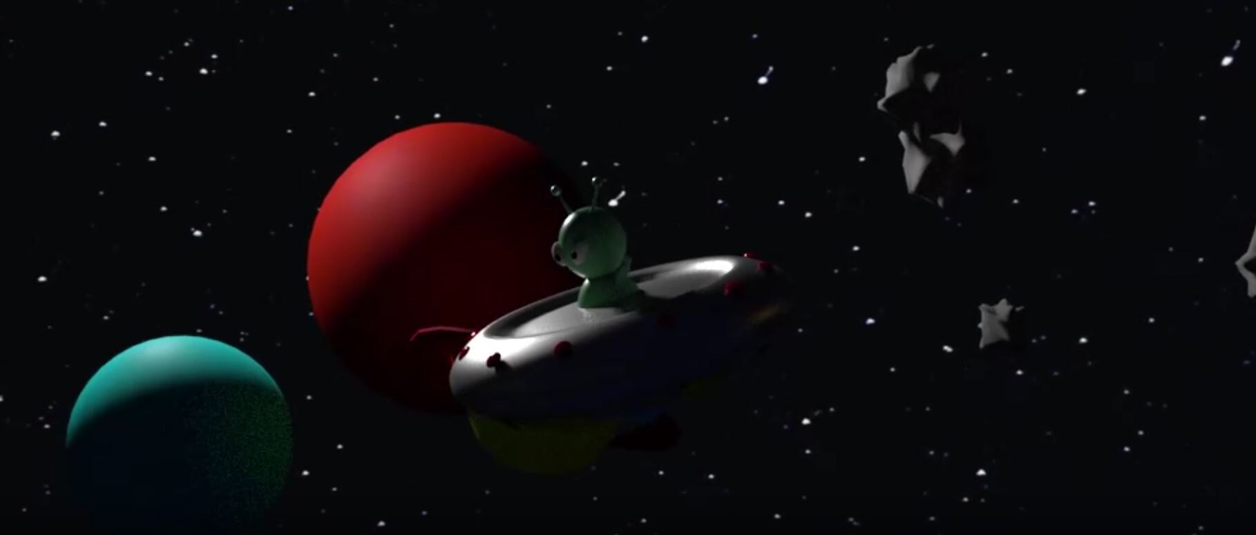 ArtStation - Alien in an UFO