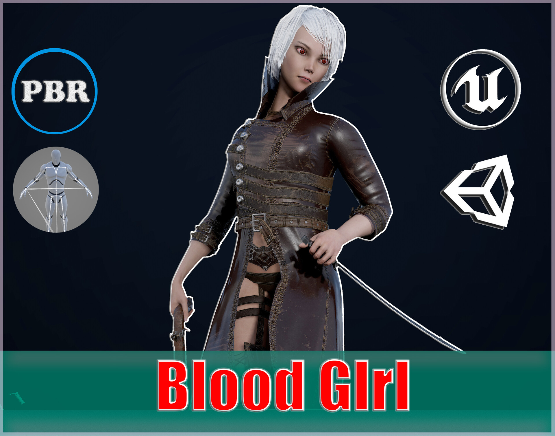 ArtStation - Blood GIrl (Low Poly)