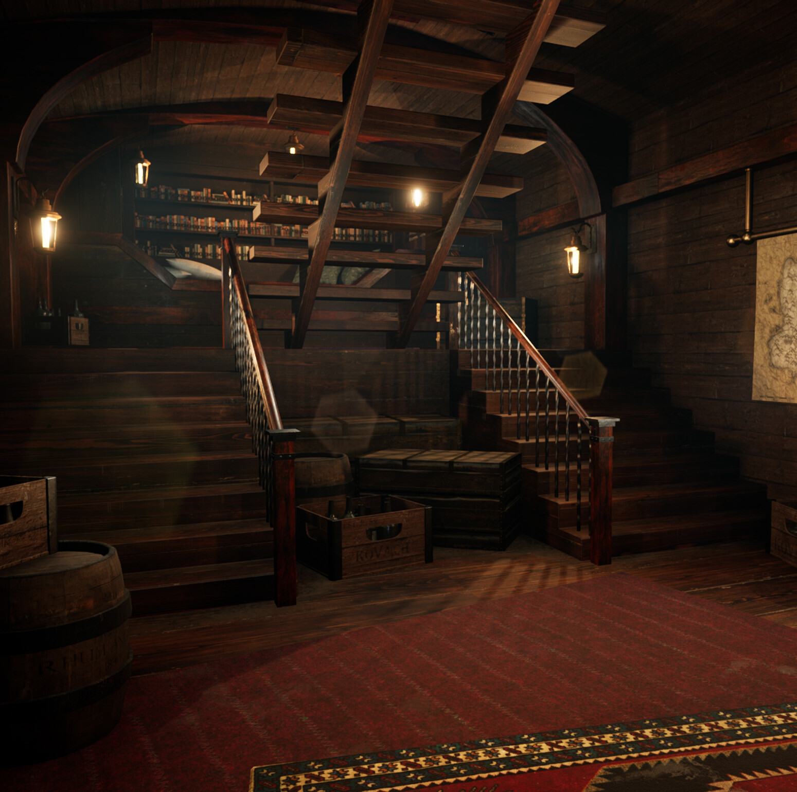 ArtStation - Sky Ship Interior