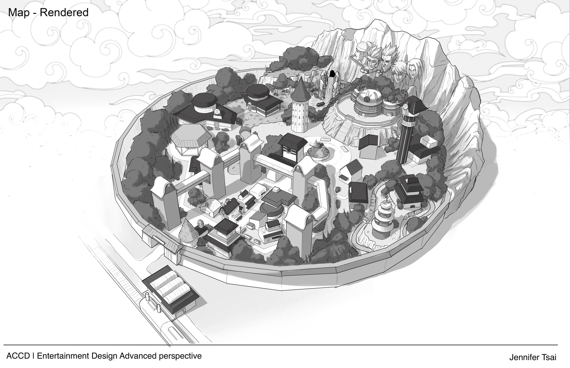 ArtStation - Naruto - Theme Park Design