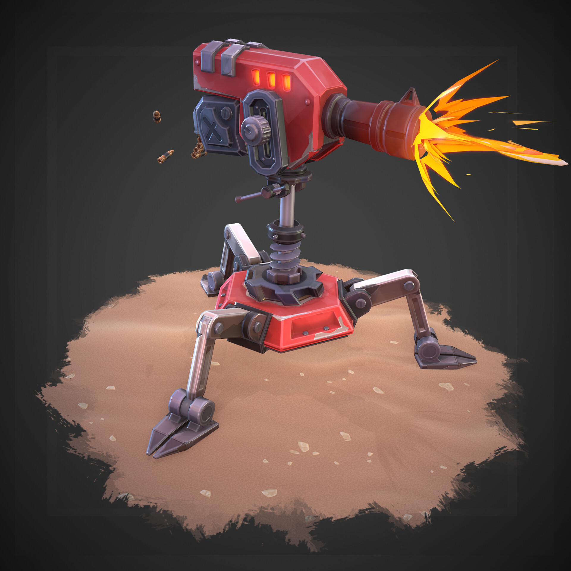 ArtStation - Stylized Gun Turret